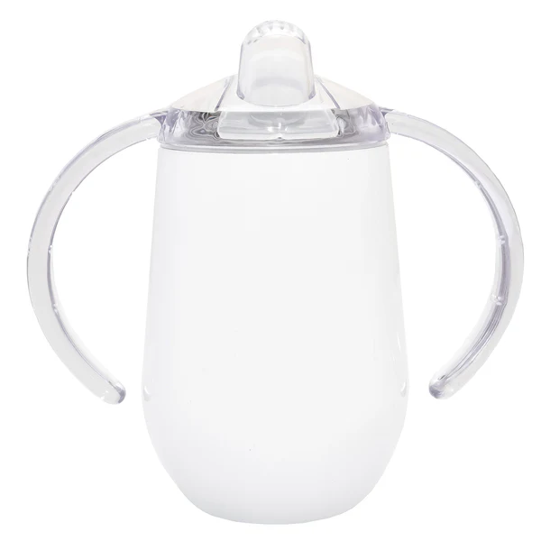 Double wall Stainless Steel baby sippy cup (egg shape white) – Darice & Co.